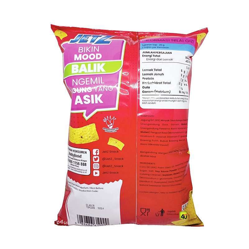 Promo Jetz - Roasted Corn Tortilla Chips - 140g Jumbo Diskon 23% Di ...