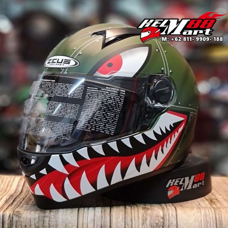 Promo Zeus 811 Al38 Helm Zeus Zs811 Helm Full Face Zs-811 (free Smoke ...