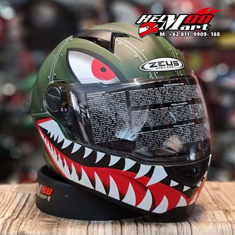 Promo Zeus 811 Al38 Helm Zeus Zs811 Helm Full Face Zs-811 (free Smoke ...