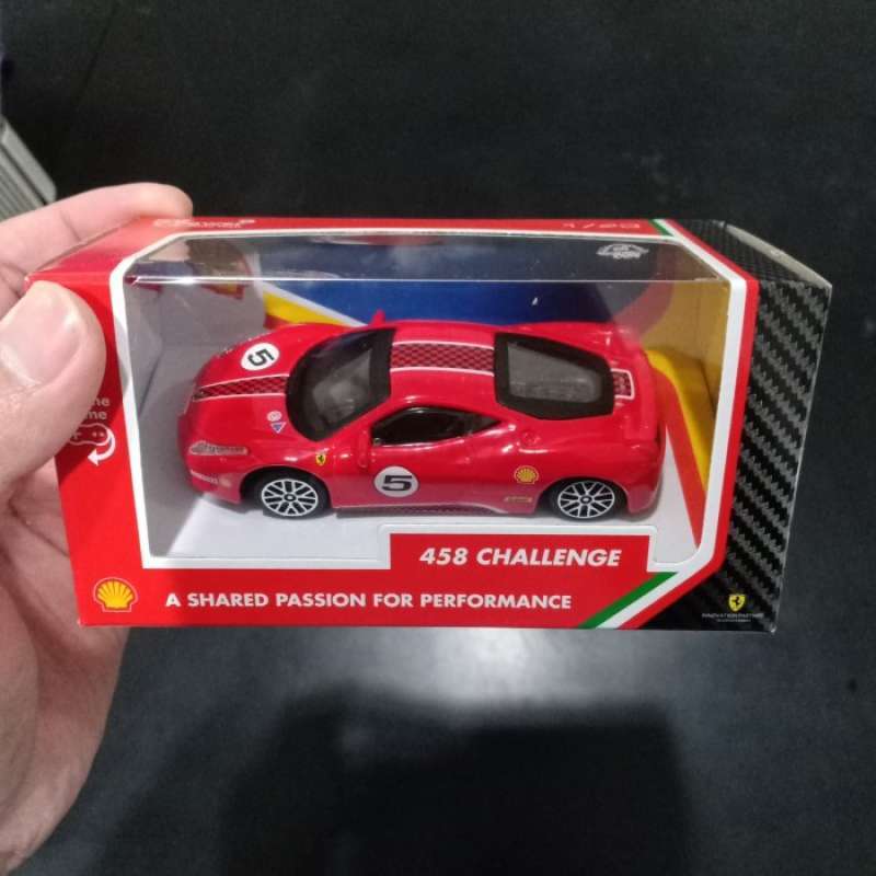 Jual Shell Diecast Ferrari Burago 458 Challenge V Power V-Power Ferari ...