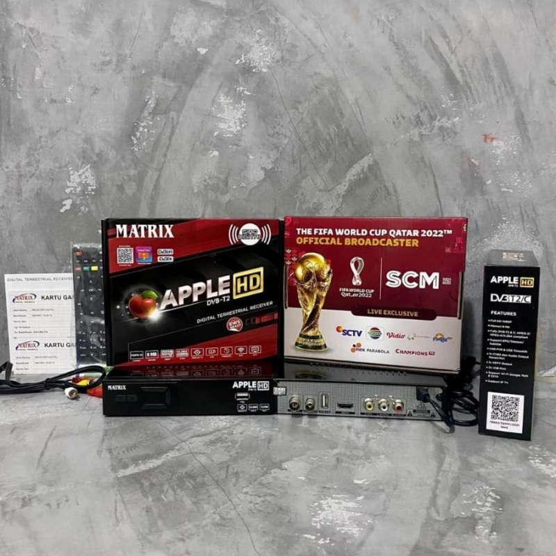 Promo STB ( Set Top Box ) Tv Digital Matrix DVB T2 Apple (Bisa untuk TV ...