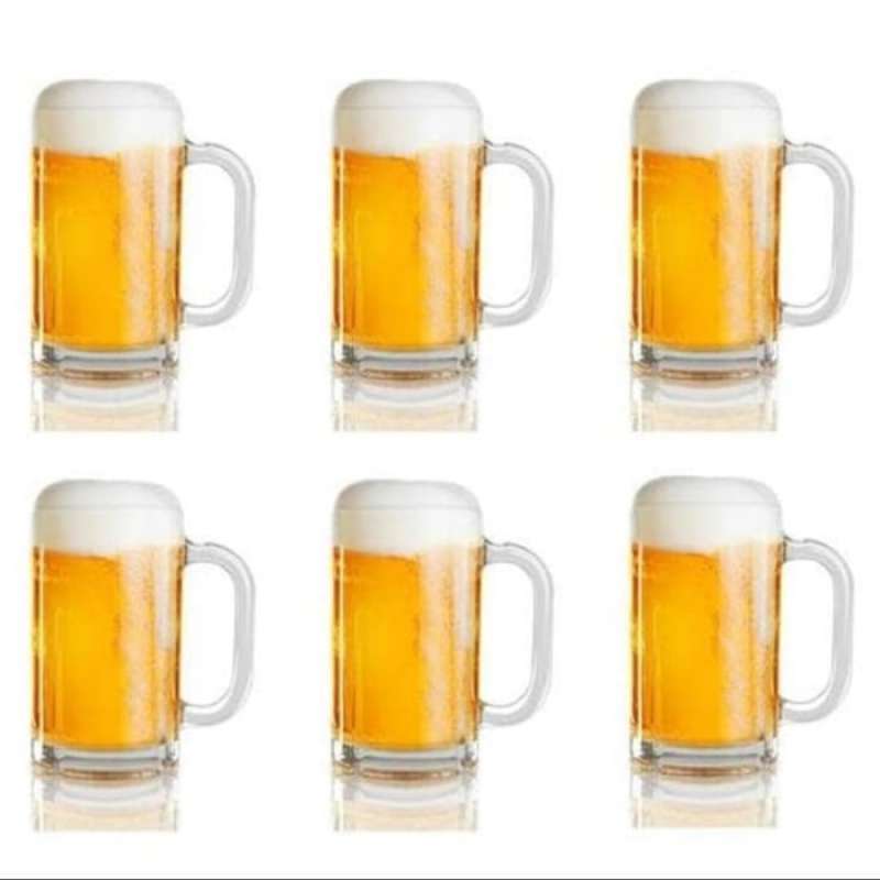 Promo Gelas Beer Besar / Gelas Kaca Besar/ Gelas Domingo Citinova Isi 6 ...