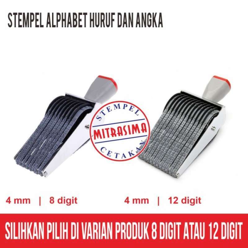 Jual Stempel Serbaguna Alphabet ( Angka Dan Huruf ) Sistem Diputar - 12 ...