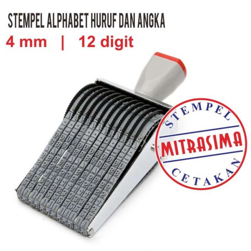 Jual Stempel Serbaguna Alphabet ( Angka Dan Huruf ) Sistem Diputar - 12 ...