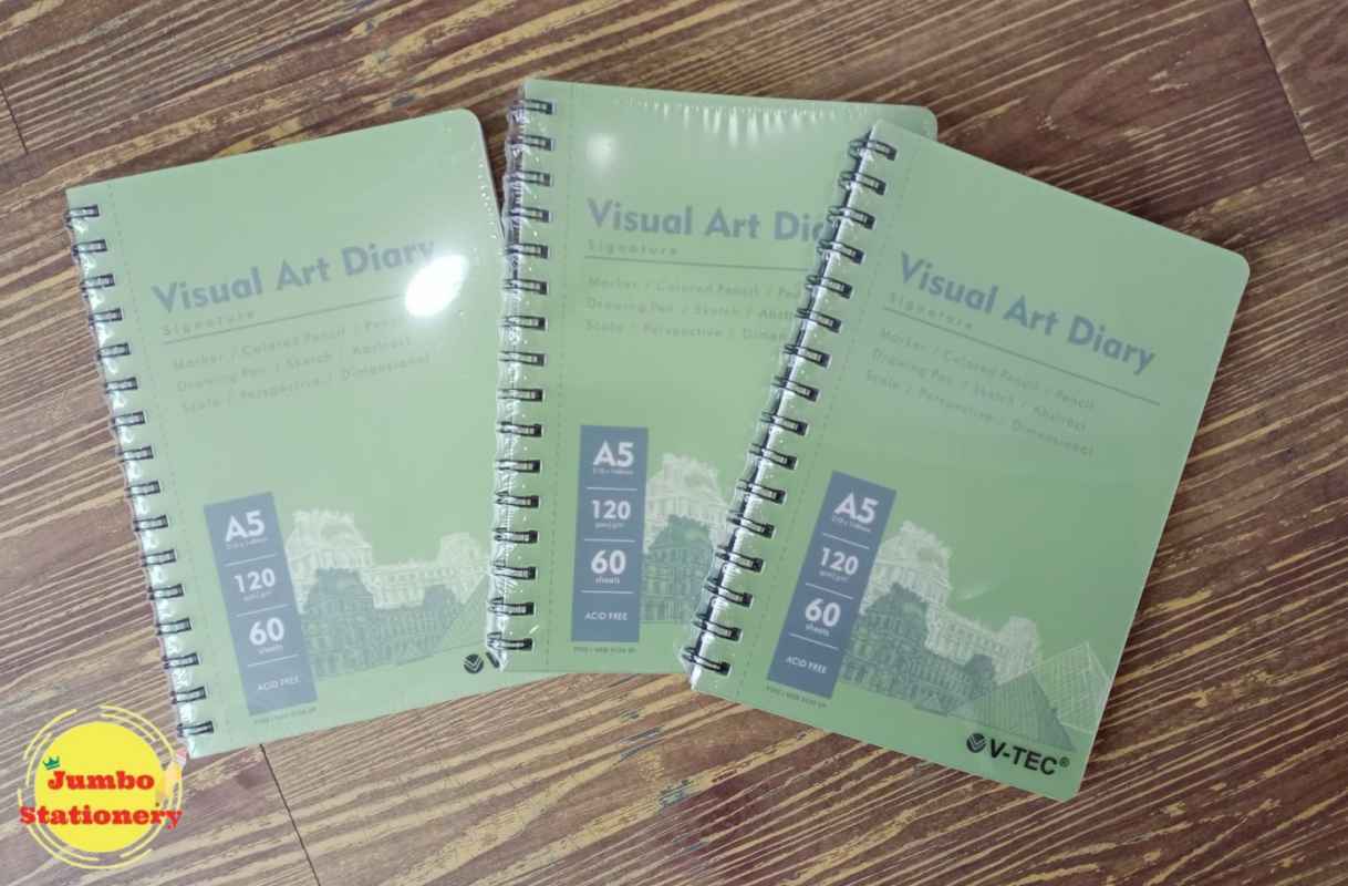 Jual V-TEC VISUAL ART DIARY 60 SHEET A5 SKETCH BOOK 120GSM di Seller ...