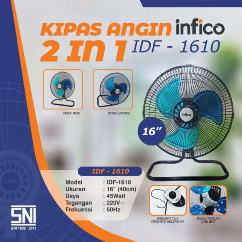 Promo Kipas Angin Infico Tornado 16 Inch 2In1 Desk Wall Fan Besi Diskon ...