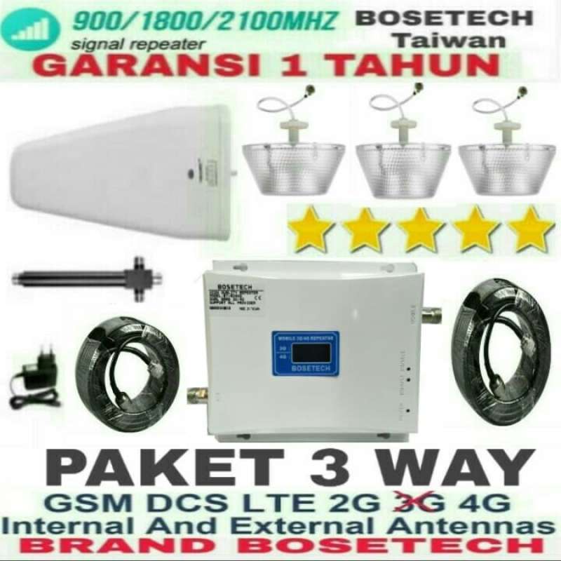 Promo Penguat Signal Hp 3 Way/Repeater Sinyal Hp Gsm 2G 4G Dualband ...