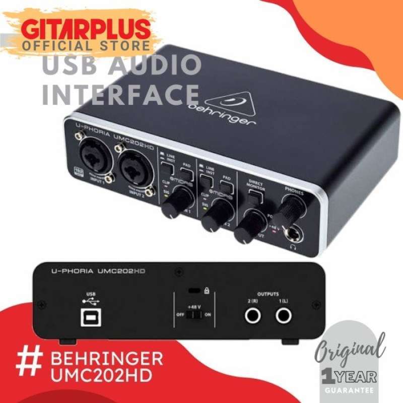 Promo Soundcard Behringer Umc202 Hd Audio Interface Diskon 17% di ...
