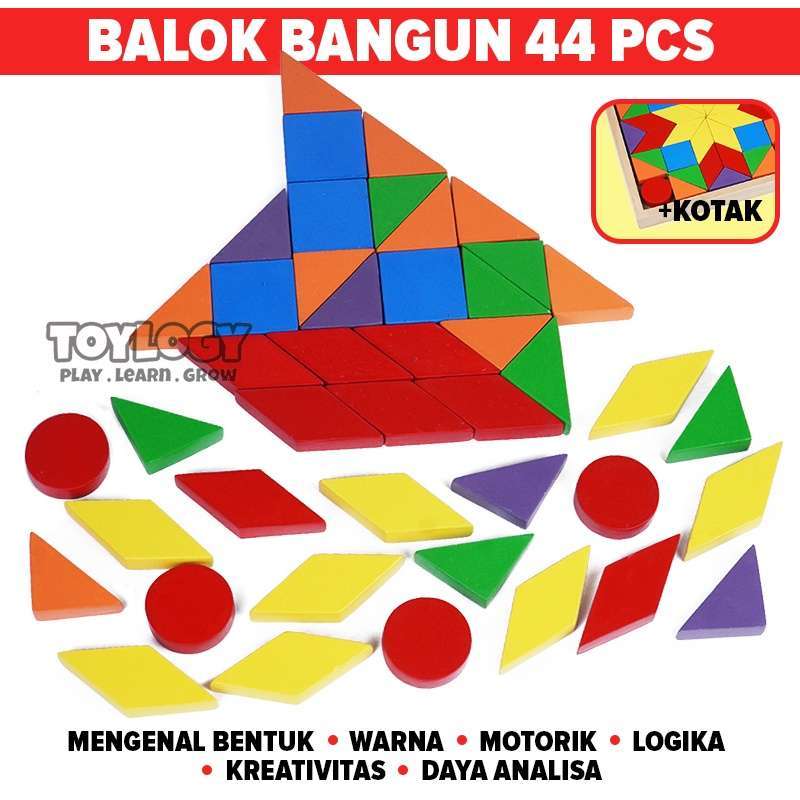 Promo Toylogy Mainan Kayu Edukasi Anak City Block Tangram Puzzle Game ...