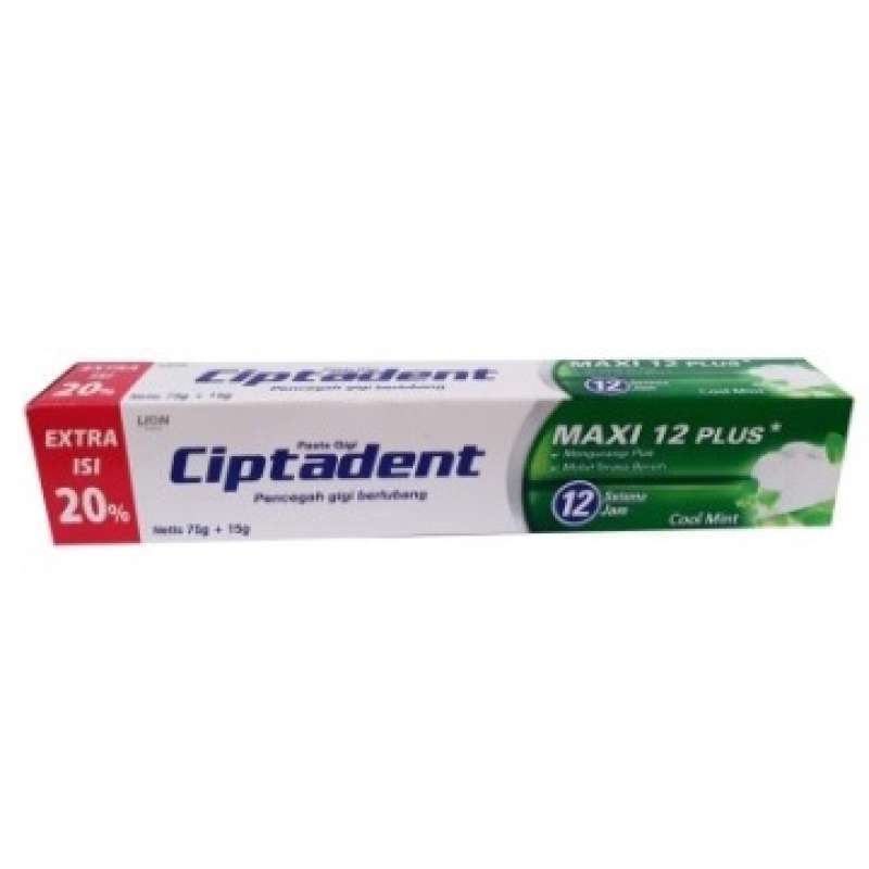 Promo CIPTADENT PASTA GIGI 75+15 gr MAXI PLUS COMPLETE FRESH MINT COOL ...