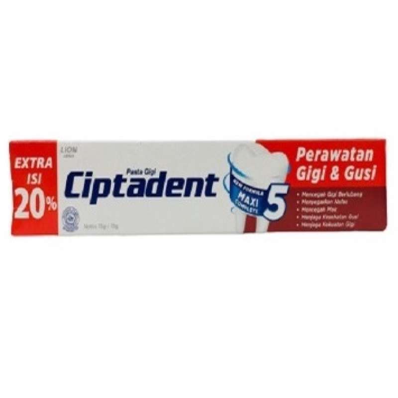 Promo CIPTADENT PASTA GIGI 75+15 gr MAXI PLUS COMPLETE FRESH MINT COOL ...