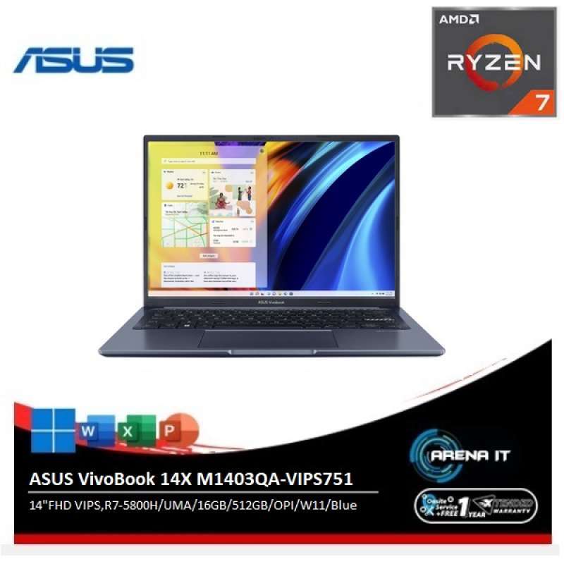 Promo Asus Vivobook 14x M1403qa-vips751 - Quiet Blue [amd Ryzen™ 7 ...