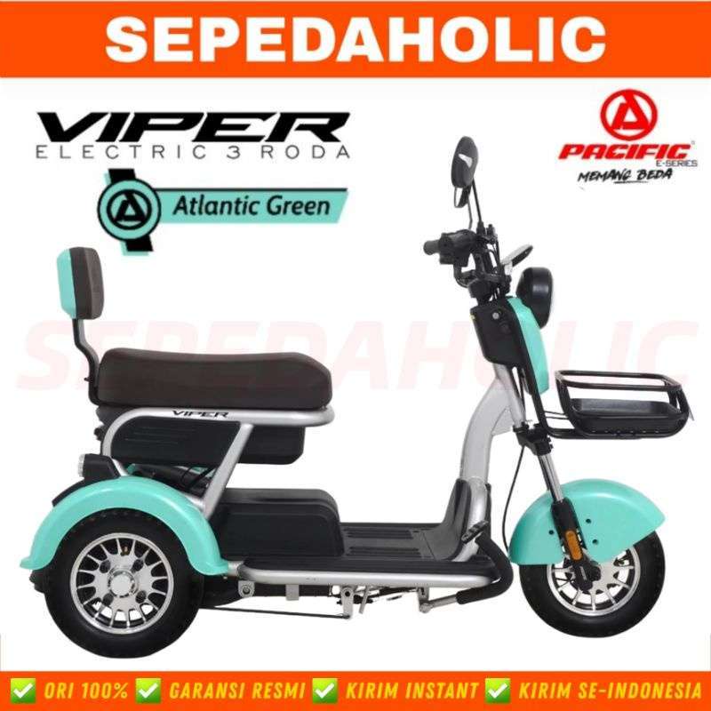 Jual Sepeda Listrik Roda 3 Pacific Viper Original Terbaru - Harga Promo ...
