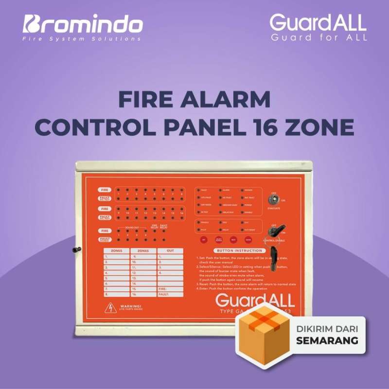 Jual Panel Fire Alarm Guardall Konvensional 16 Zone Di Seller Bromindo ...