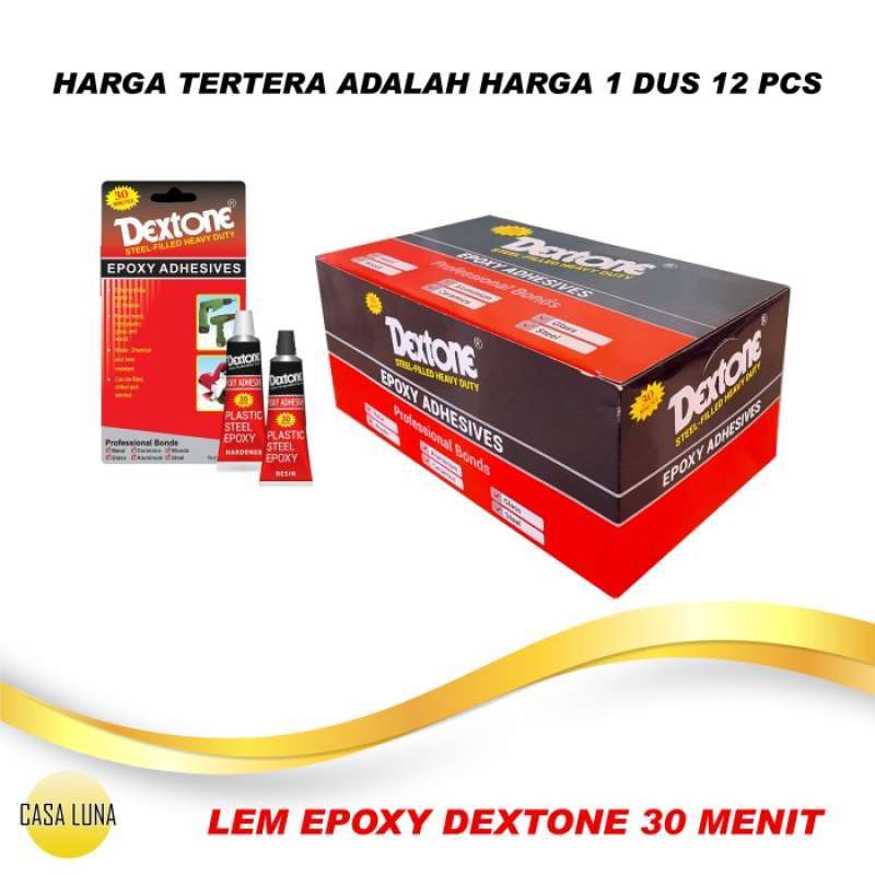 Jual Lem Dextone 30 Menit / Lem Epoxy Dextone 30 Menit 48 Gr Dus 12 Pcs ...