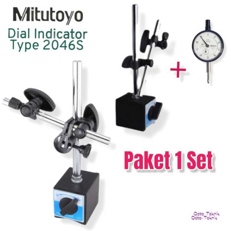 Promo dial indicator Mitutoyo 2046S Japan dan magnetic base paket 1 set - Multicolor Diskon 33% ...