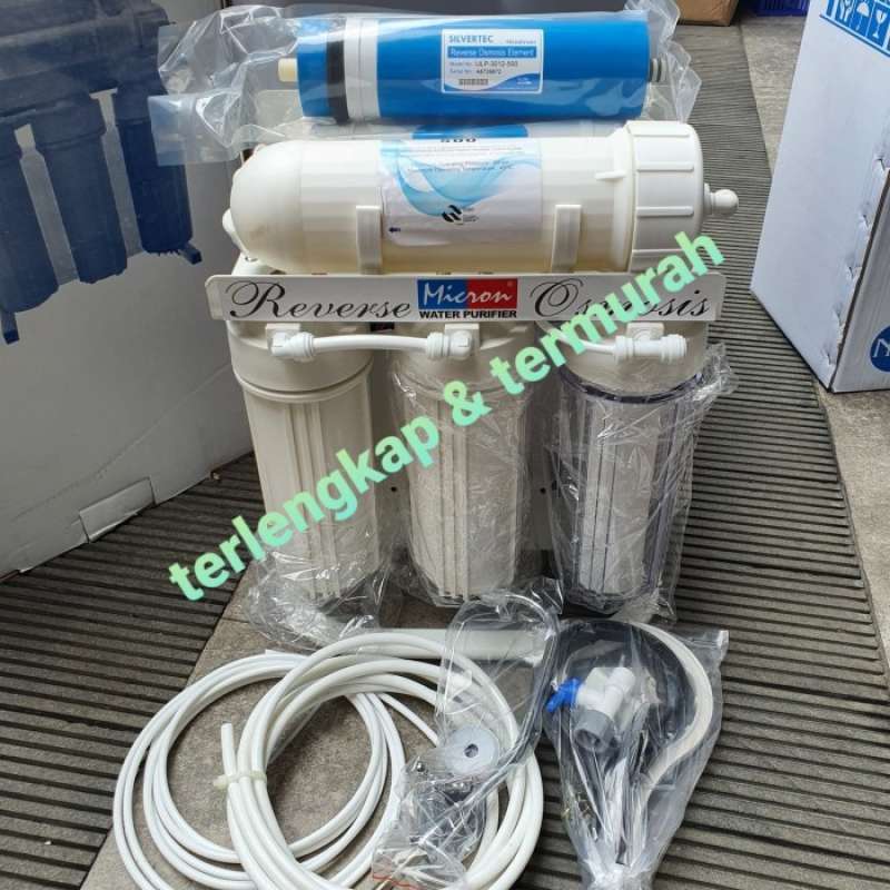 Promo Mesin Ro Reverse Osmosis 5 stage Mikron 500 GPD STAND Diskon 33% di Seller Munjazi Store ...