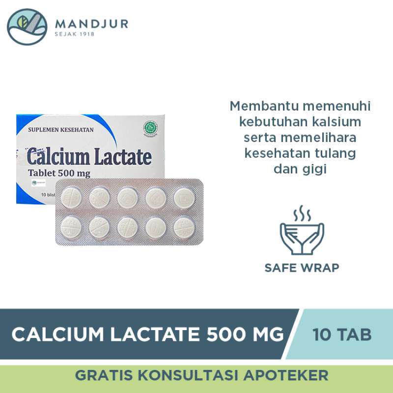 Jual Calcium Lactate 500 mg 10 Tablet - Memenuhi Kebutuhan Kalsium di ...