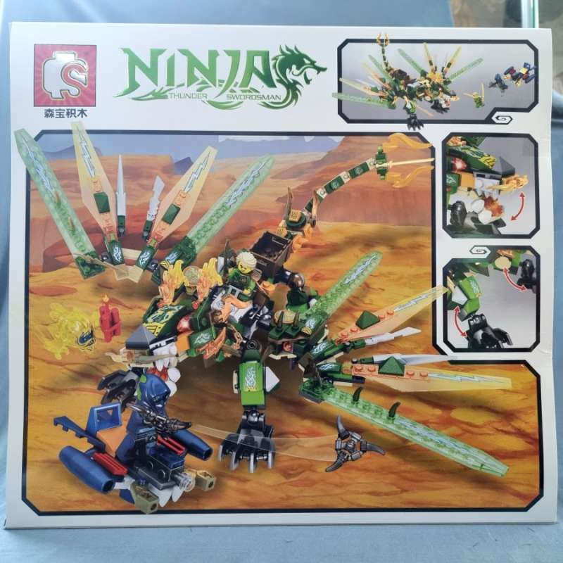 Jual Sembo 8502 Ninja Naga Hijau Green dragon ninjago mainan balok ...