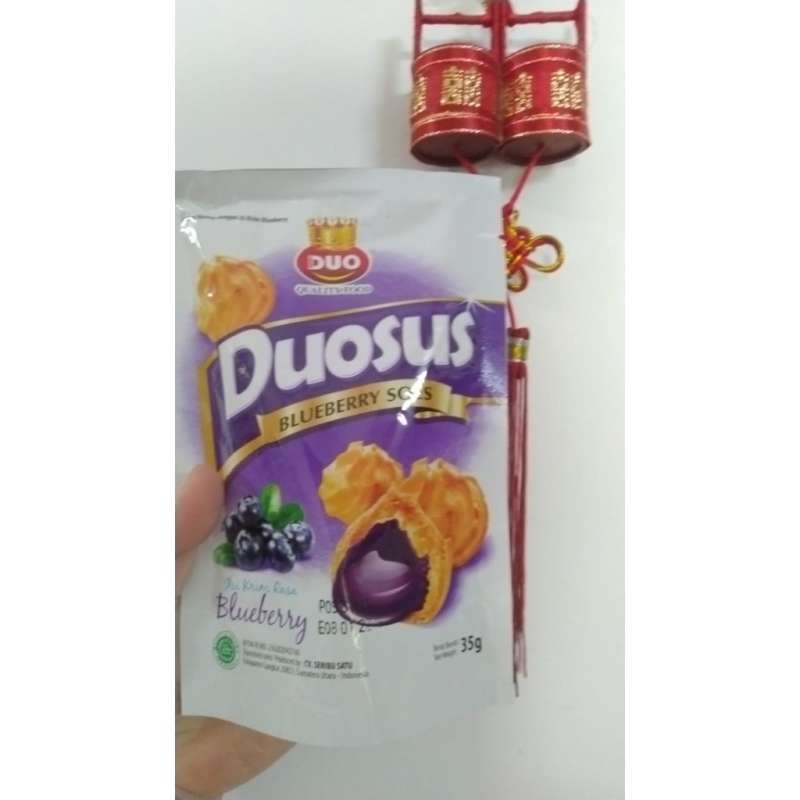 Jual Duosus Duo Sus 35g / 35 Gram Blueberry Chocolate Soes Biskuit Isi ...