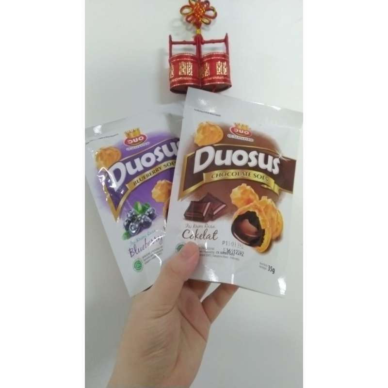 Jual Duosus Duo Sus 35g / 35 Gram Blueberry Chocolate Soes Biskuit Isi ...