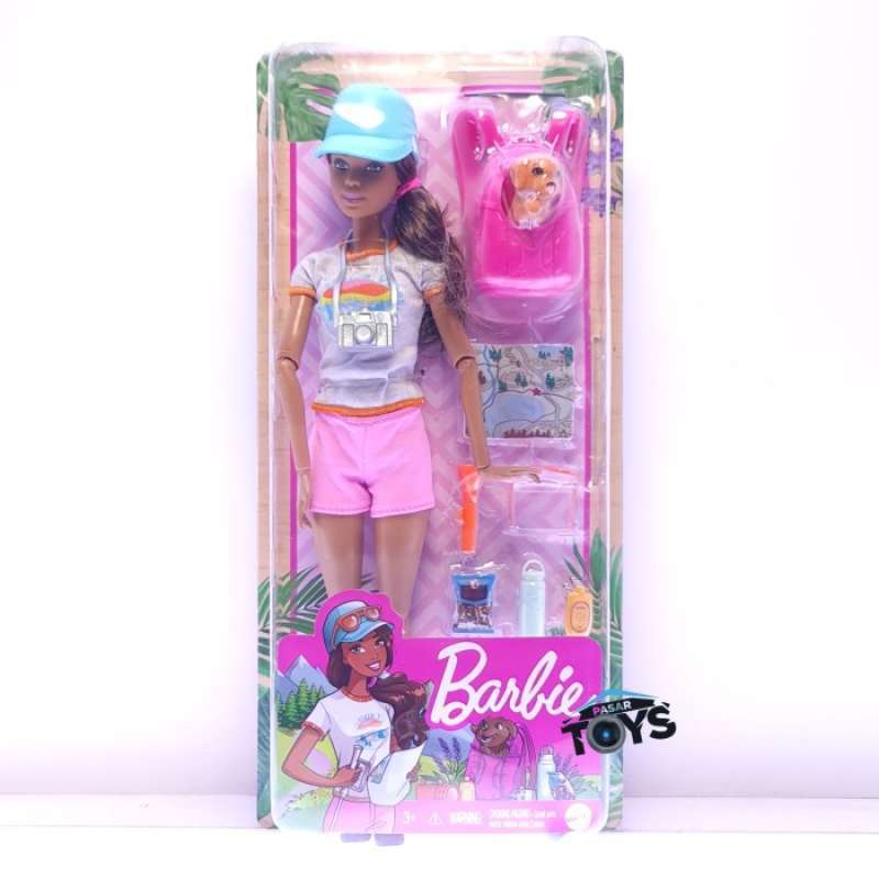 Jual Barbie Hiking Doll Brunette With Puppy & 9 Accessories Di Seller ...