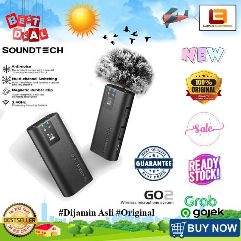 Jual SOUNDTECH GO2 - 2.4Ghz Wireless Microphone System with LCD Display ...