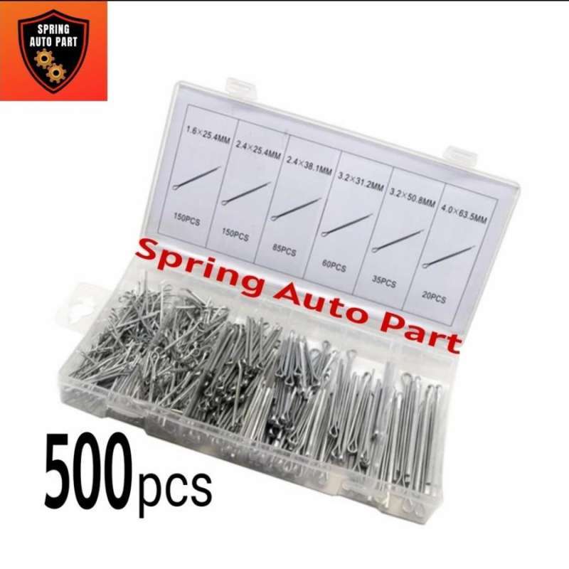 500 Piece Mixed Size Cotter Pins Split Pins Metric Yardman YARDMAN ...
