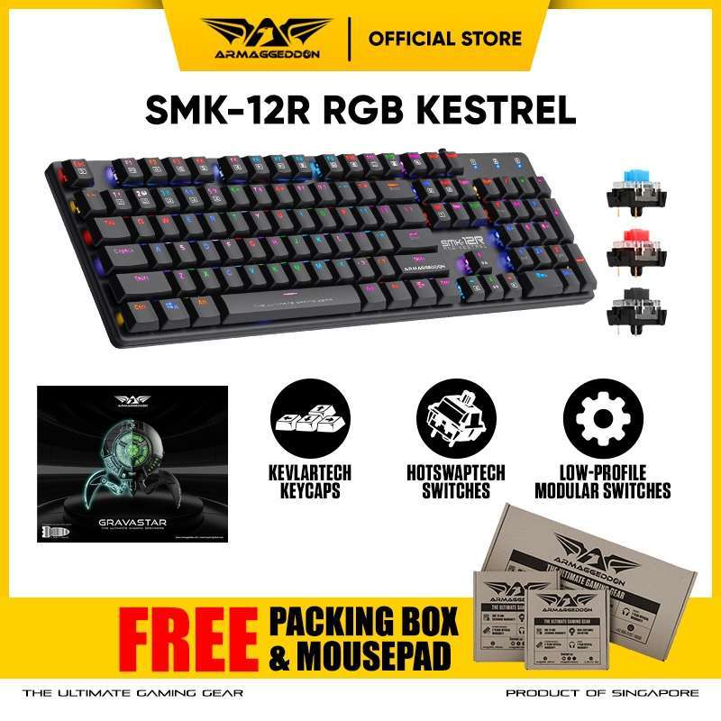 Jual Armaggeddon Smk 12r Rgb Low Profile Mechanical Keyboard Outemu ...