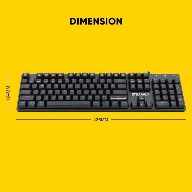 Jual Armaggeddon Smk 12r Rgb Low Profile Mechanical Keyboard Outemu ...