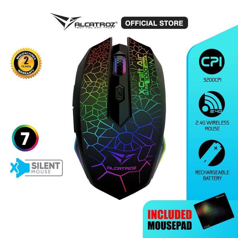 Jual Mouse Gaming Wireless Alcatroz X-Craft Air Ultra 3000 Silent Mouse ...