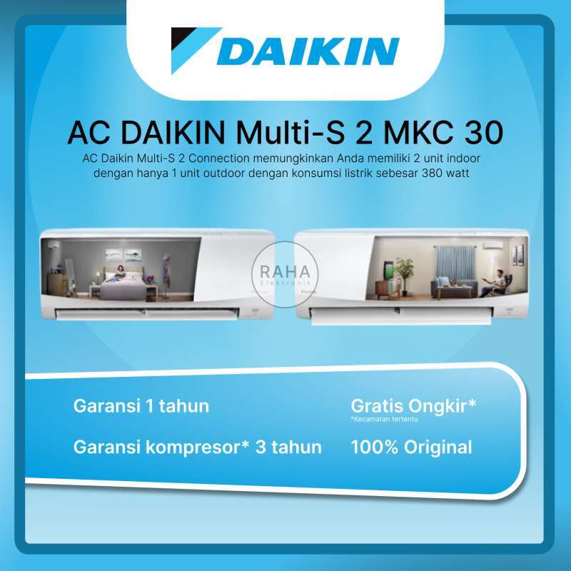 Jual Daikin Ac Multi-s 2 Connection (15 + 15) / (15 + 20) 2mkc30 Qvm4 2 Koneksi 1 Outdoor 2 ...
