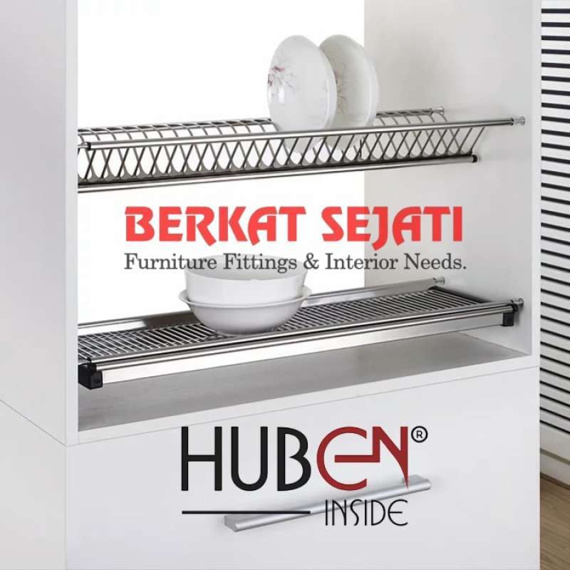 Jual (100cm) Rak Piring & Gelas Stainless Steel Kitchen Kabinet Dish ...