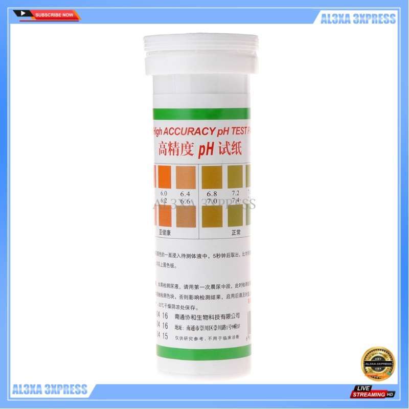 Promo PH Test Paper Lab Strip Tes PH Dengan Tabung Penyimpanan Untuk ...