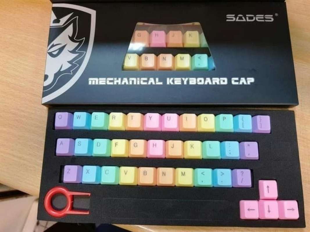 Promo Sades Mechanical Keycaps / Nuts Rainbow + Key Puller Diskon 23% ...