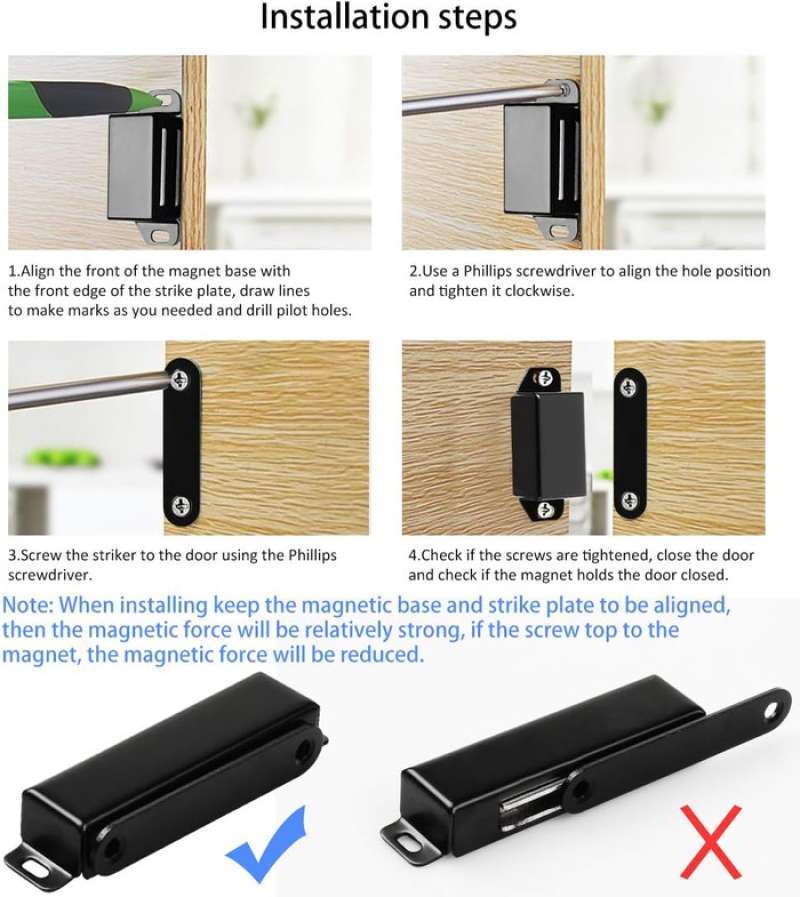 Jual Magnet Besar Pintu Lemari Stoper Cabinet Strong Magnetic Door ...