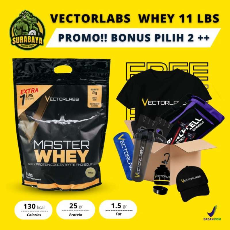 Promo vectorlabs master whey 10 lbs master whey protein 10lb wpi susu ...