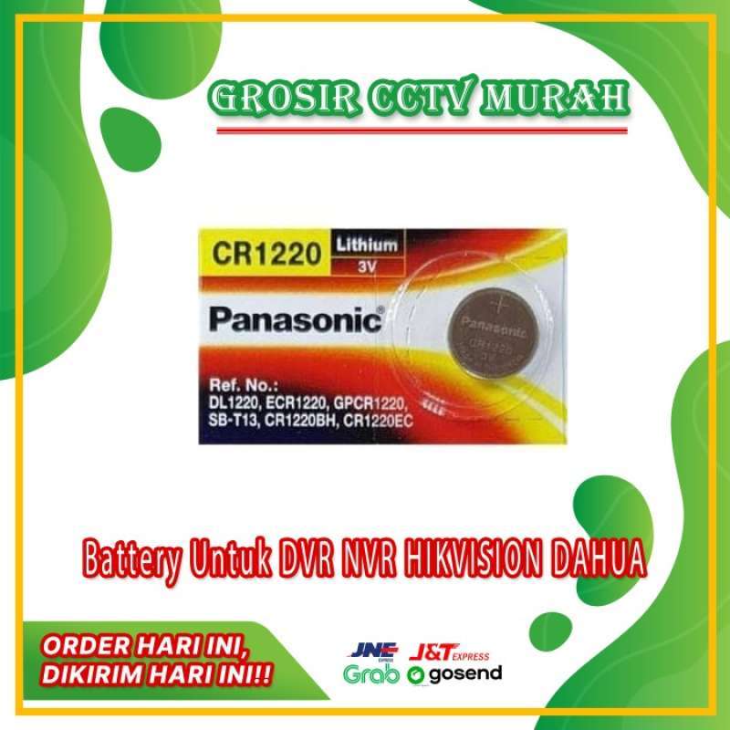 Jual Battery Untuk Dvr Nvr Hikvision Dahua Cmos Panasonic Cr 1220 / Cr ...