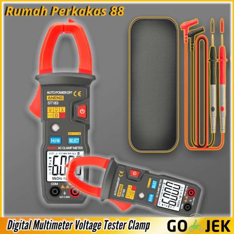 Promo Alat Pengukur Arus Listrik DC AC Digital Clamp Multimeter/Tang ...