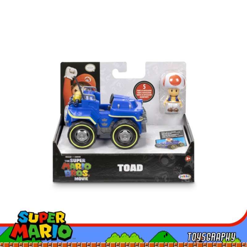 Promo The Super Mario Bros Movie TOAD Figure with Pull Back Racer ...