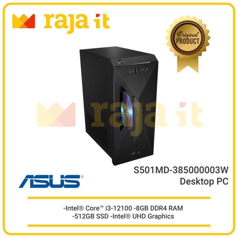 Jual Asus Pc Desktop S501md-385000003w Intel Core I3 12100 8gb 512gb ...