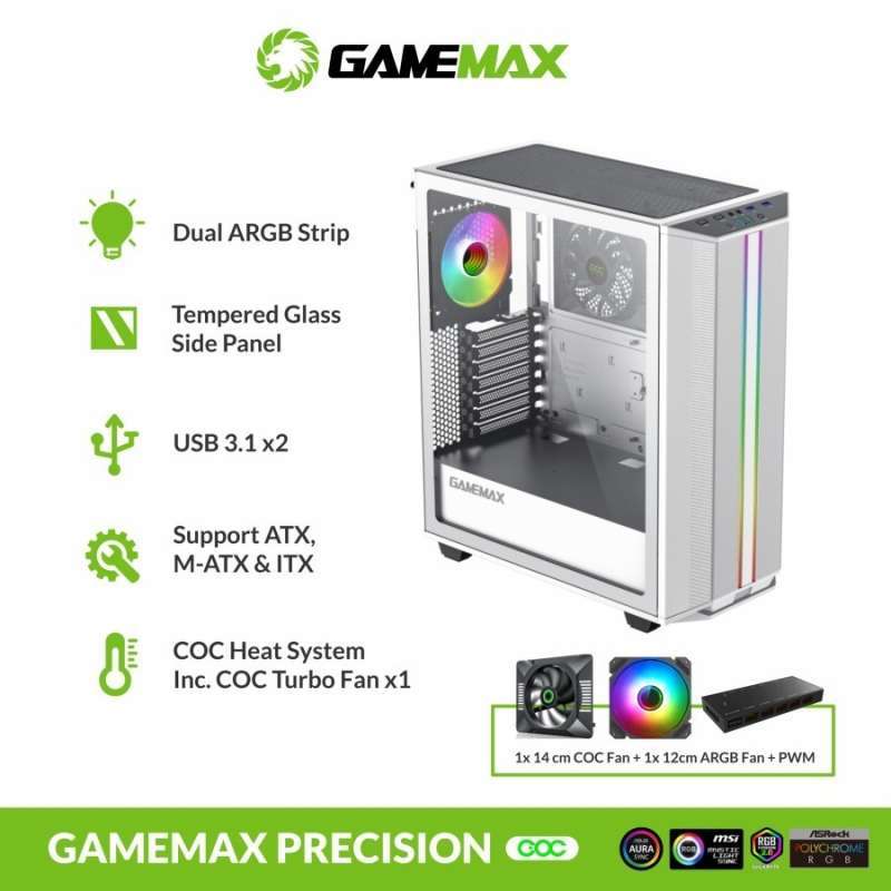 Jual Casing Komputer Gaming Gamemax Precision E-atx Mid Tower Di Seller ...