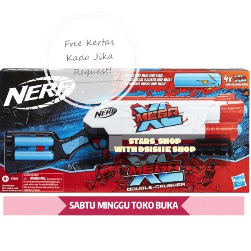 Jual Nerf Mega XL Double Crusher Blaster Original / Mainan Tembakan ...