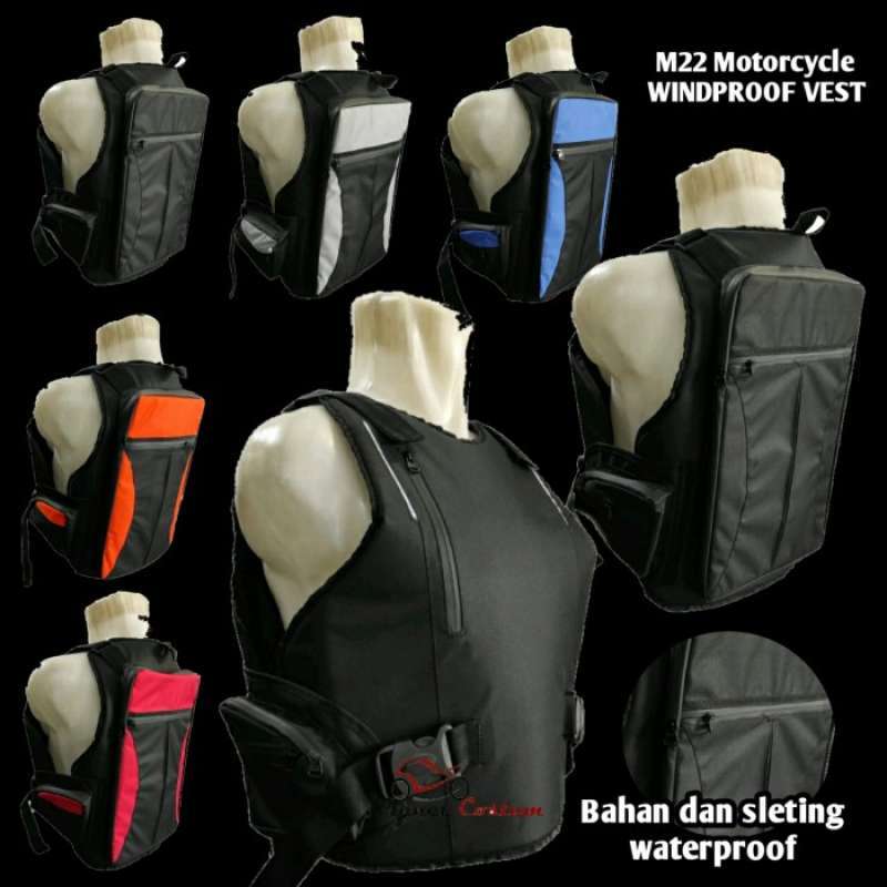 Promo Rompi Motor M22 terbaru body protector dada punggung Anti air ...