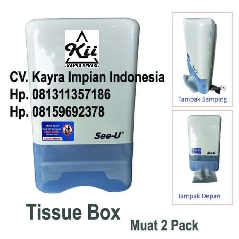 Promo Tissue Box 2 Slot Toilet - Tempat Tissue See-U - Kotak Tisu 2 ...