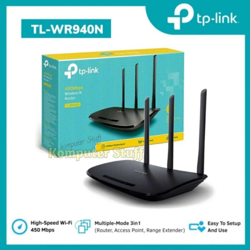 Promo Tp Link Tl Wr 940 N 450 Mbps Wireless Router 3 Antena Penguat ...
