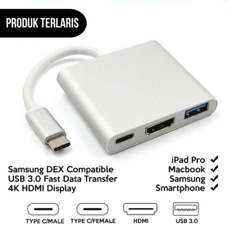 Promo Samsung Dex Usb-C Hub Hdmi Usb C Adapter Monitor Macbook Type C ...