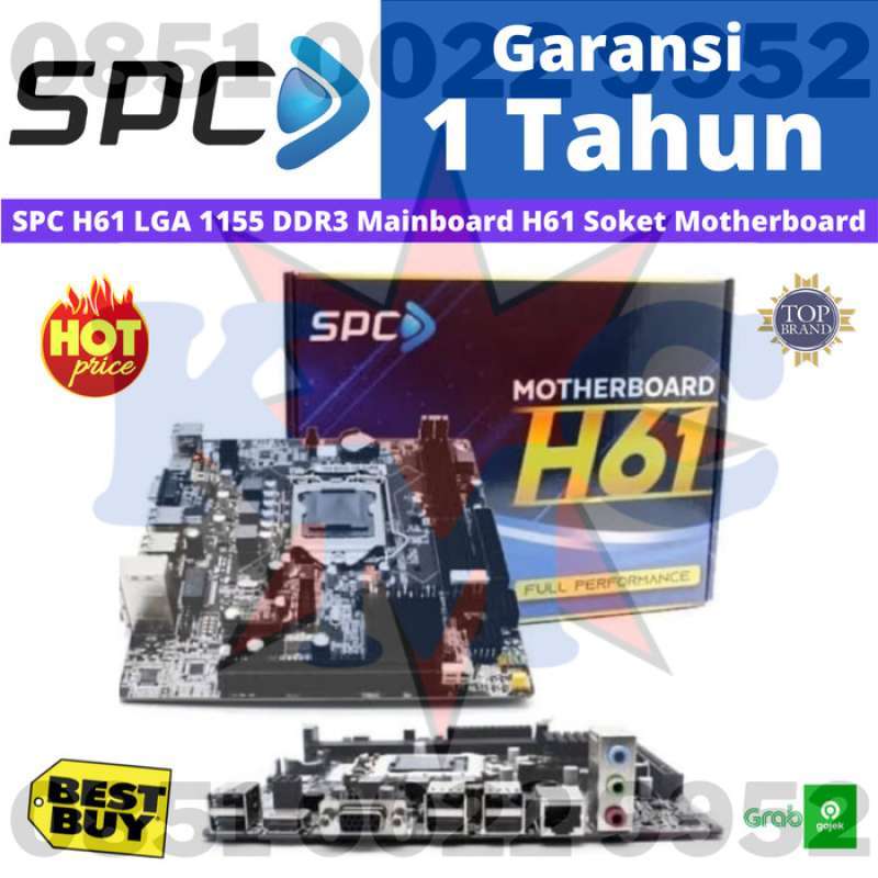 Promo Spc H61 Lga 1155 Ddr3 Mainboard H61 Soket 1155 Ddr3 Motherboard ...