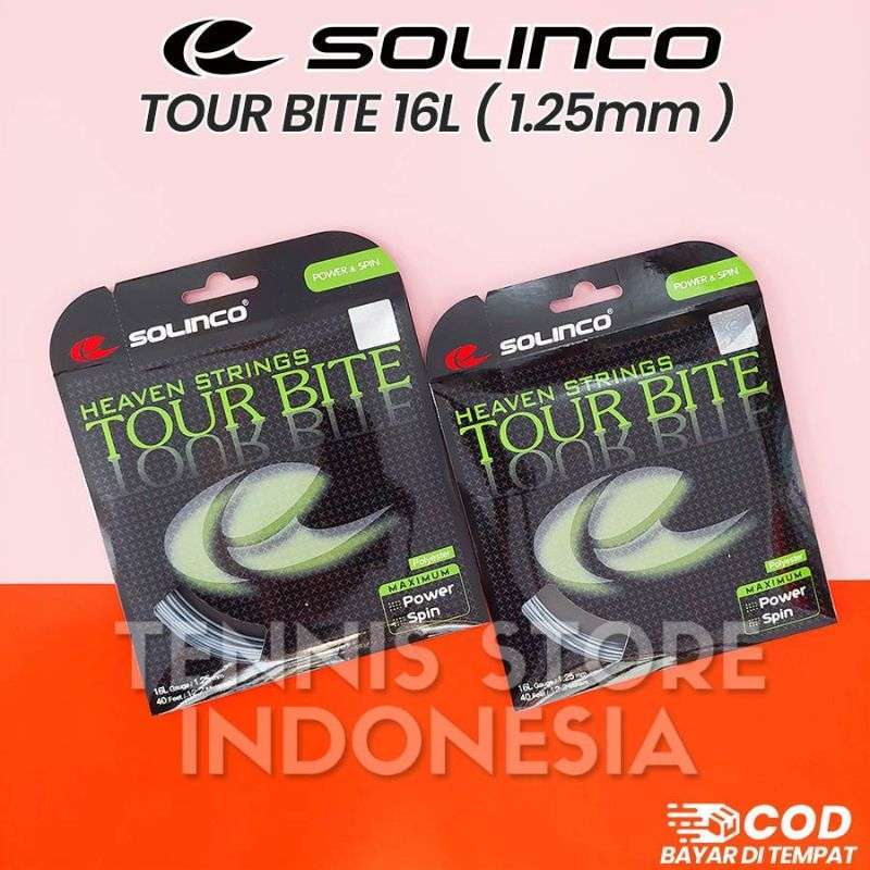 Jual Solinco Tour Bite 1.25/16L String ( Senar Tenis / Tennis ) di ...