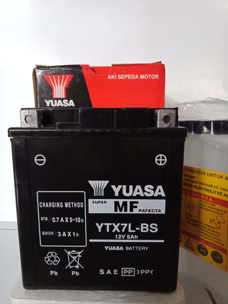 Promo Yuasa Ytx7l-bs 12v 6ah Diskon 23% Di Seller Tokotomotif - Sonokwijenan, Kota Surabaya | Blibli